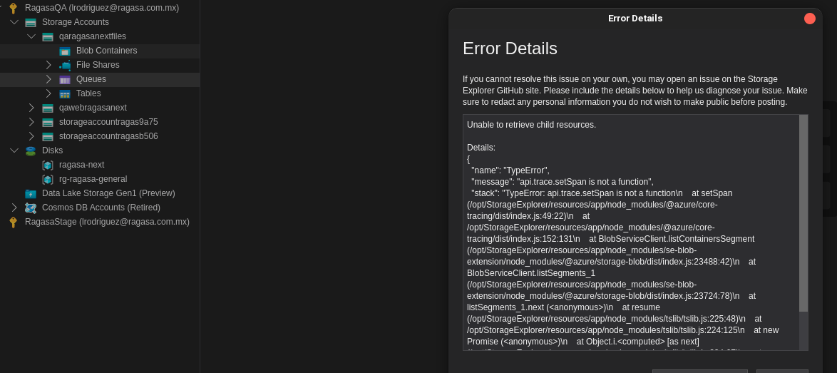 Error when expand blob containers · Issue #5303 · microsoft ...
