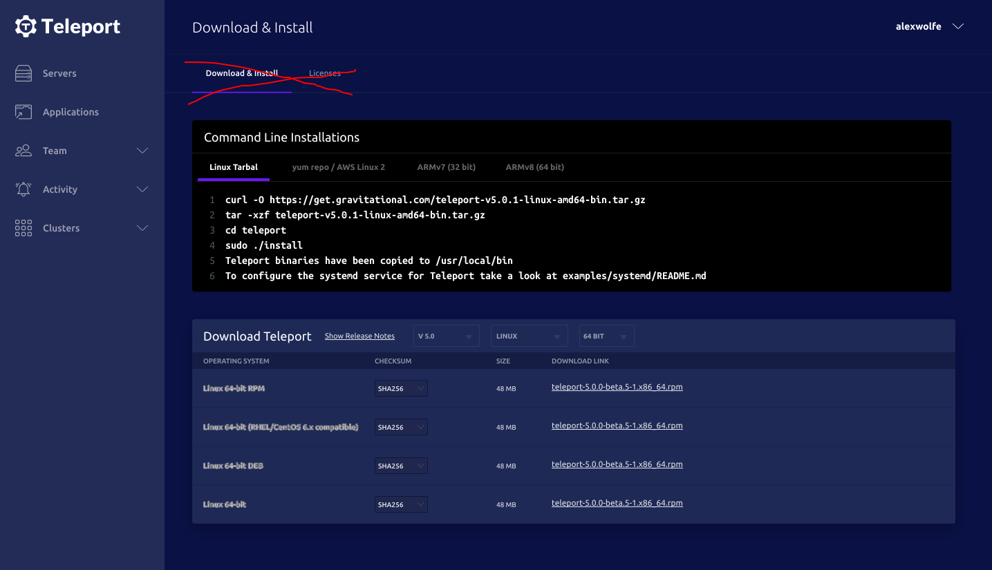 [Downloads 2] Downloads & Install Screen · Issue #309 · gravitational/webapps · GitHub