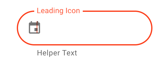 Bleeding text boundaries in shaped-outlined Text Field component with leading/trailing Icon ...