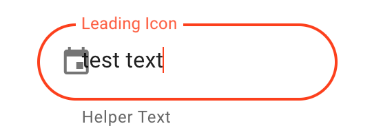 Bleeding text boundaries in shaped-outlined Text Field component with leading/trailing Icon ...