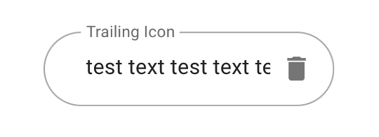 Bleeding text boundaries in shaped-outlined Text Field component with leading/trailing Icon ...
