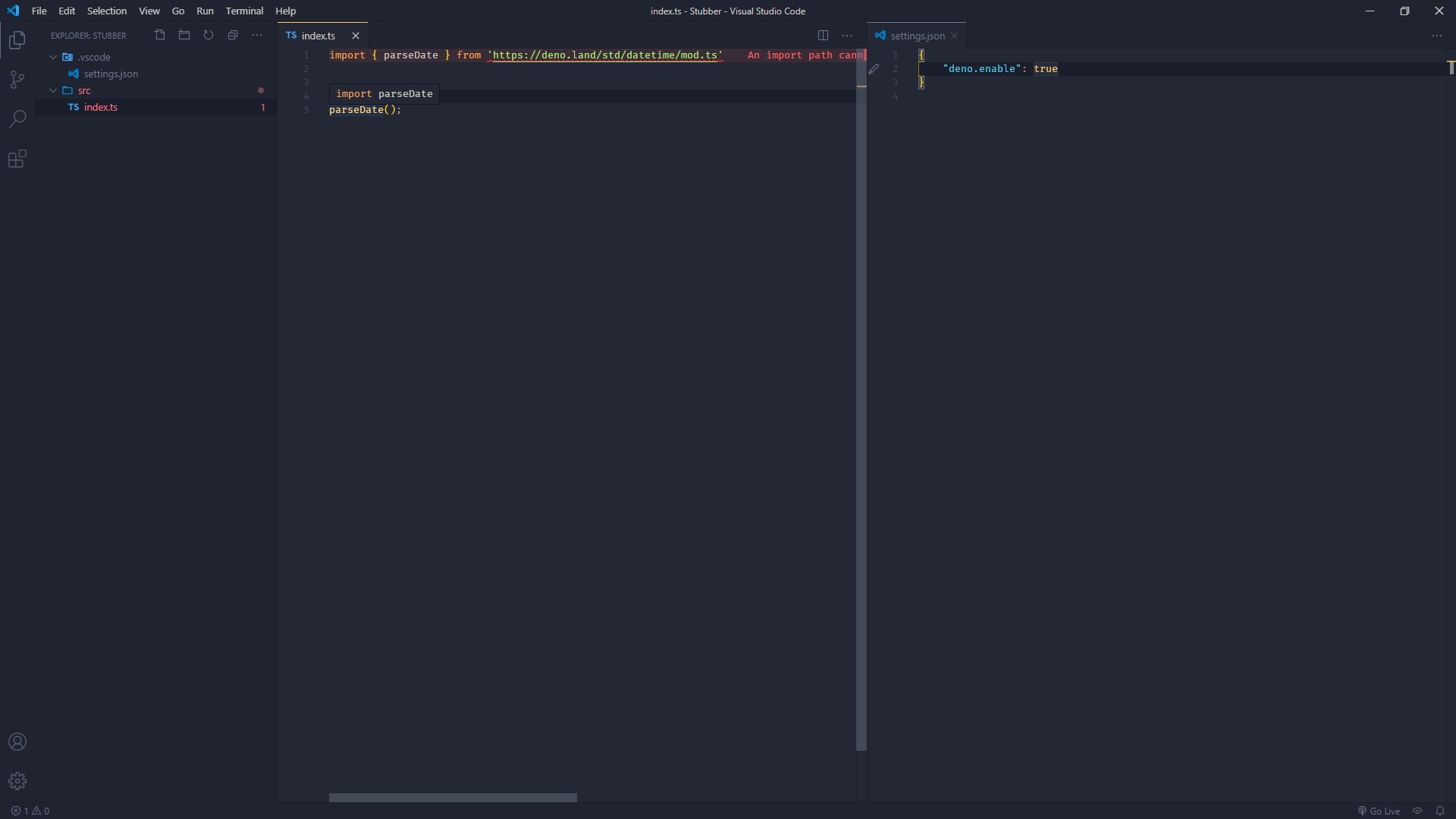 Extension not recognizing imports with .ts extension anymore · Issue #147 · denoland/vscode_deno ...