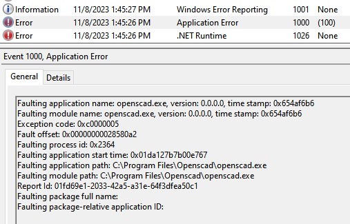 Windows: 2023.11.08 Build Crashes When Using Manifold · Issue #4814 · openscad/openscad · GitHub