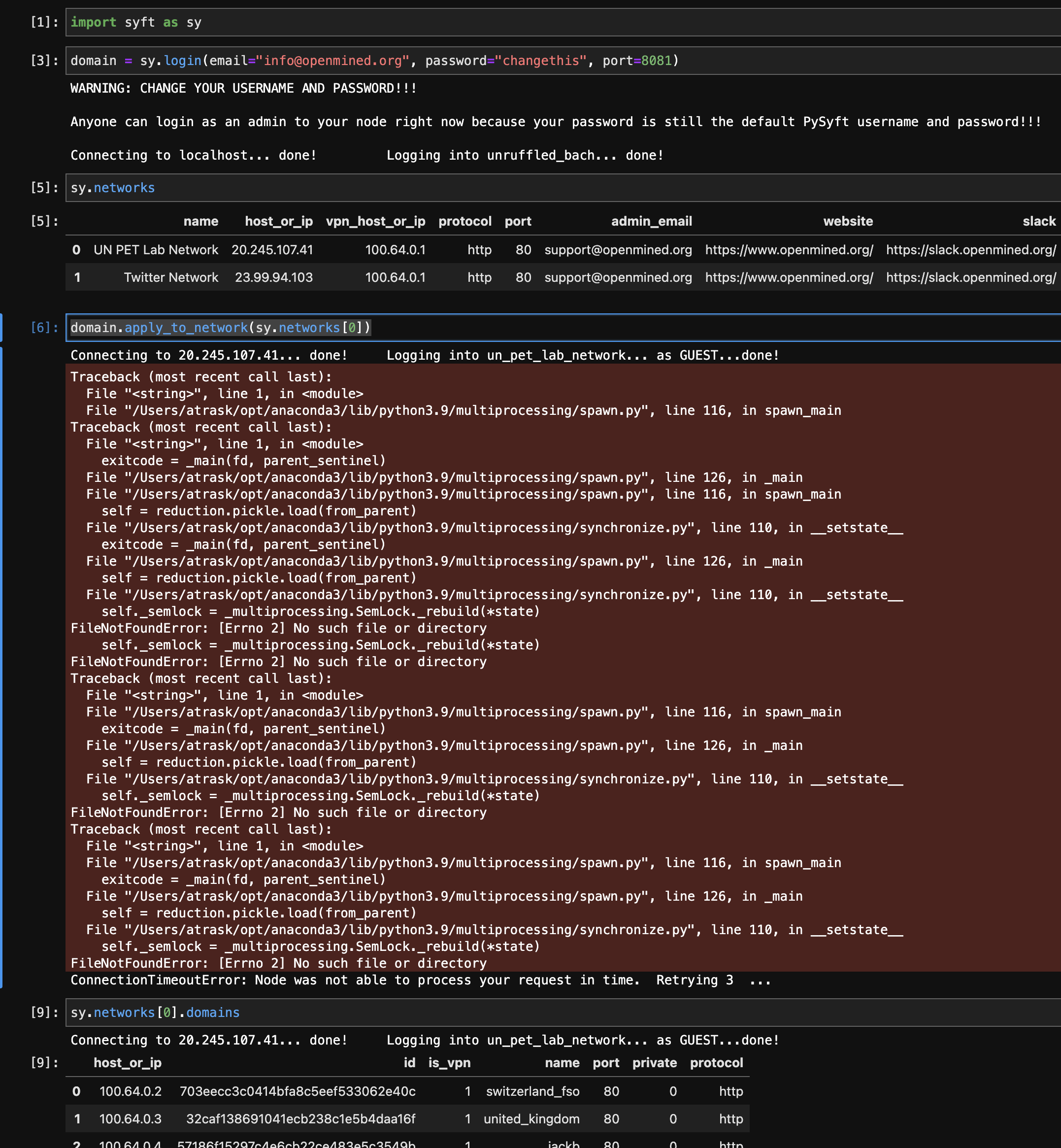 Domain Apply To Network Works[0] Works But Is Ugly · Issue 6891 · Openmined Pysyft · Github