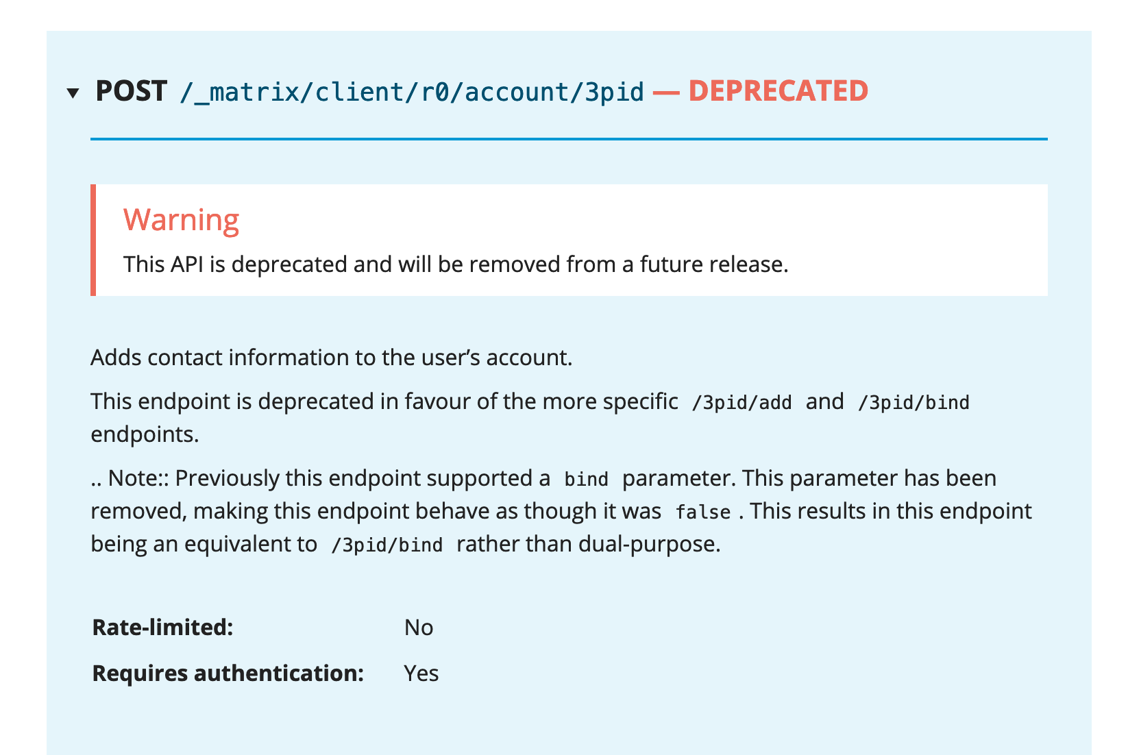Move deprecated endpoint indicator up higher in the request representation · Issue #2890 ...