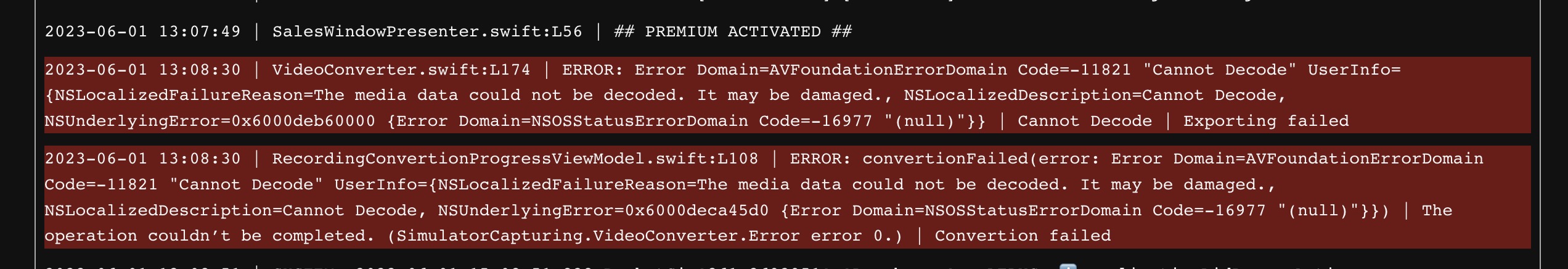 Bug: Decoding of video failed · Issue #362 · AvdLee/RocketSimApp · GitHub