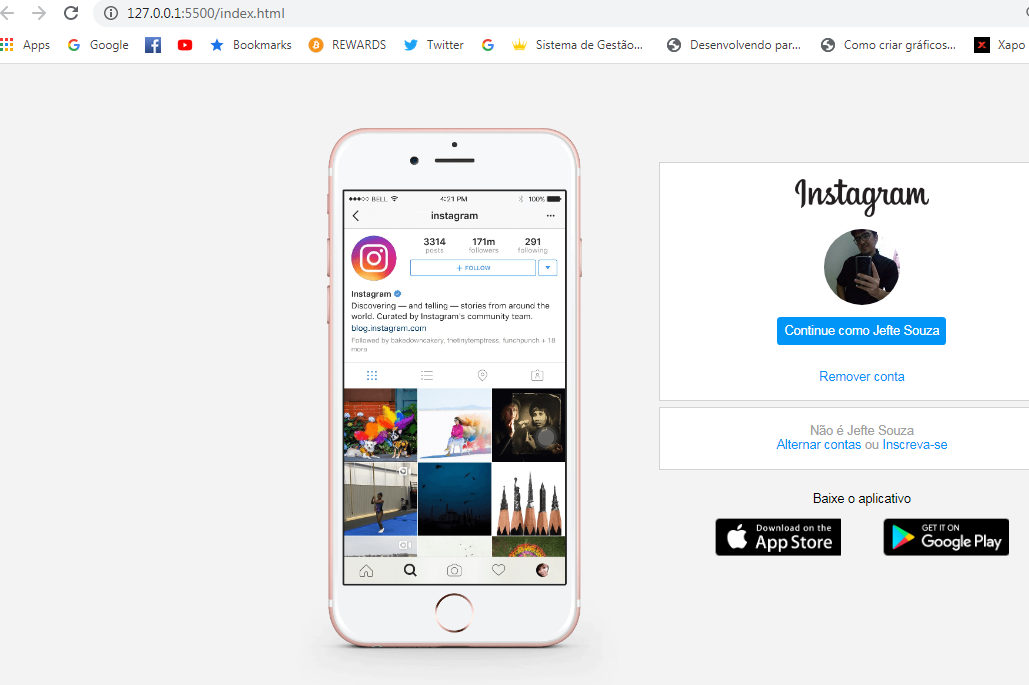 GitHub - souza-jefte/instagram-dio: Projeto construído durante curso na Digital Innovation One ...