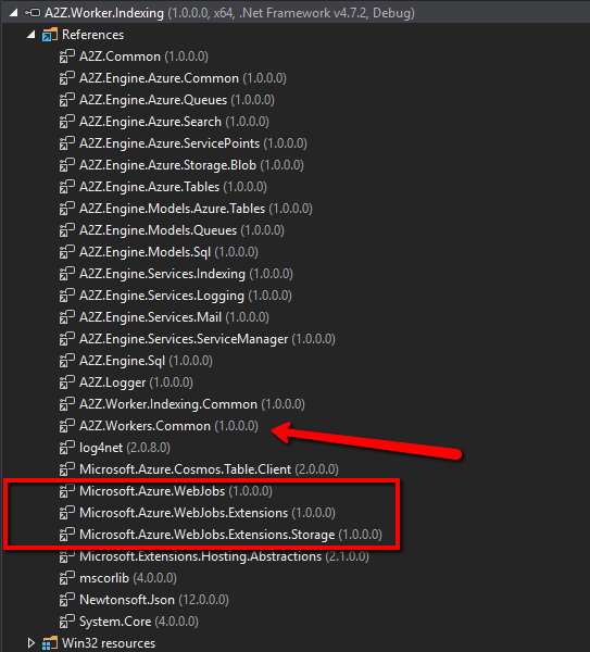 No job functions found when using ProjectReference/PackageReference in some projects, version 3 ...