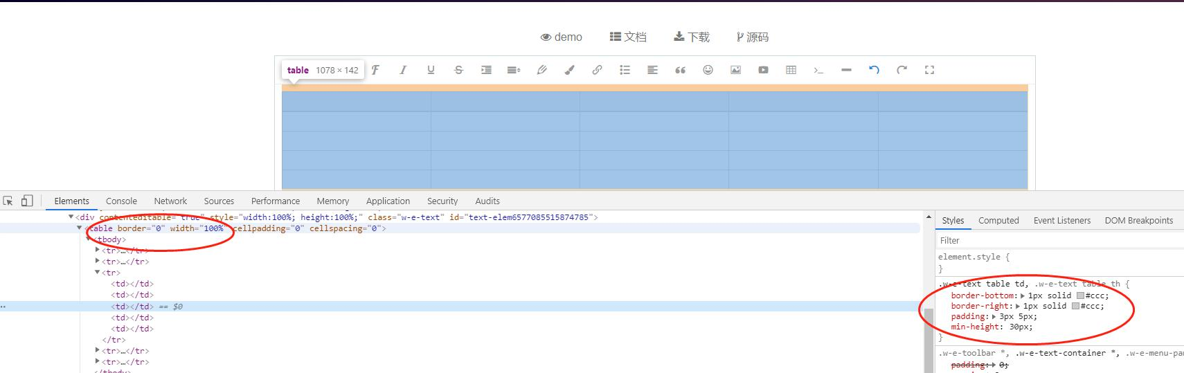 插入表格后获取HTML渲染的表格是没有边框的 · Issue #2679 · wangeditor-team/wangEditor · GitHub