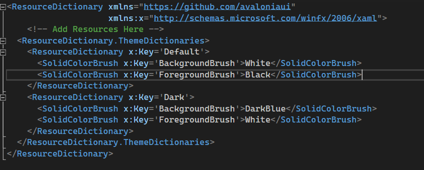 What is the proper way of including color resources from another file in App.axaml? · AvaloniaUI ...