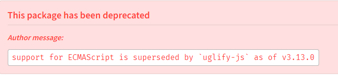 Replace uglify-es by uglify-js · Issue #165 · dg/ftp-deployment · GitHub