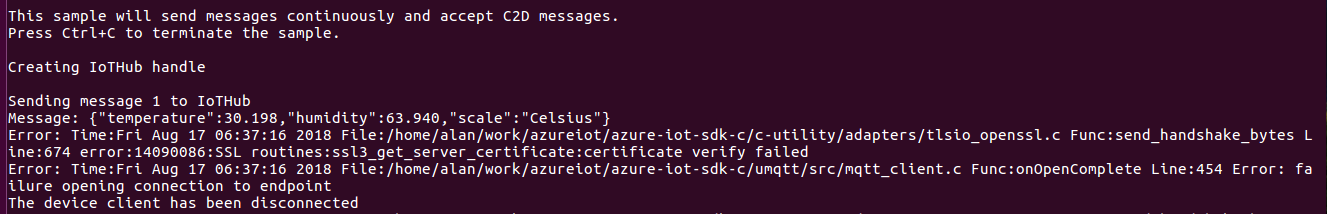 ssl3_get_server_certificate:certificate verify failed · Issue #1722 · Azure/azure-iot-sdk-c · GitHub
