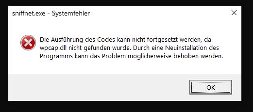 Windows10 : wpcap.dll not found at program start · Issue #35 · GyulyVGC/sniffnet · GitHub