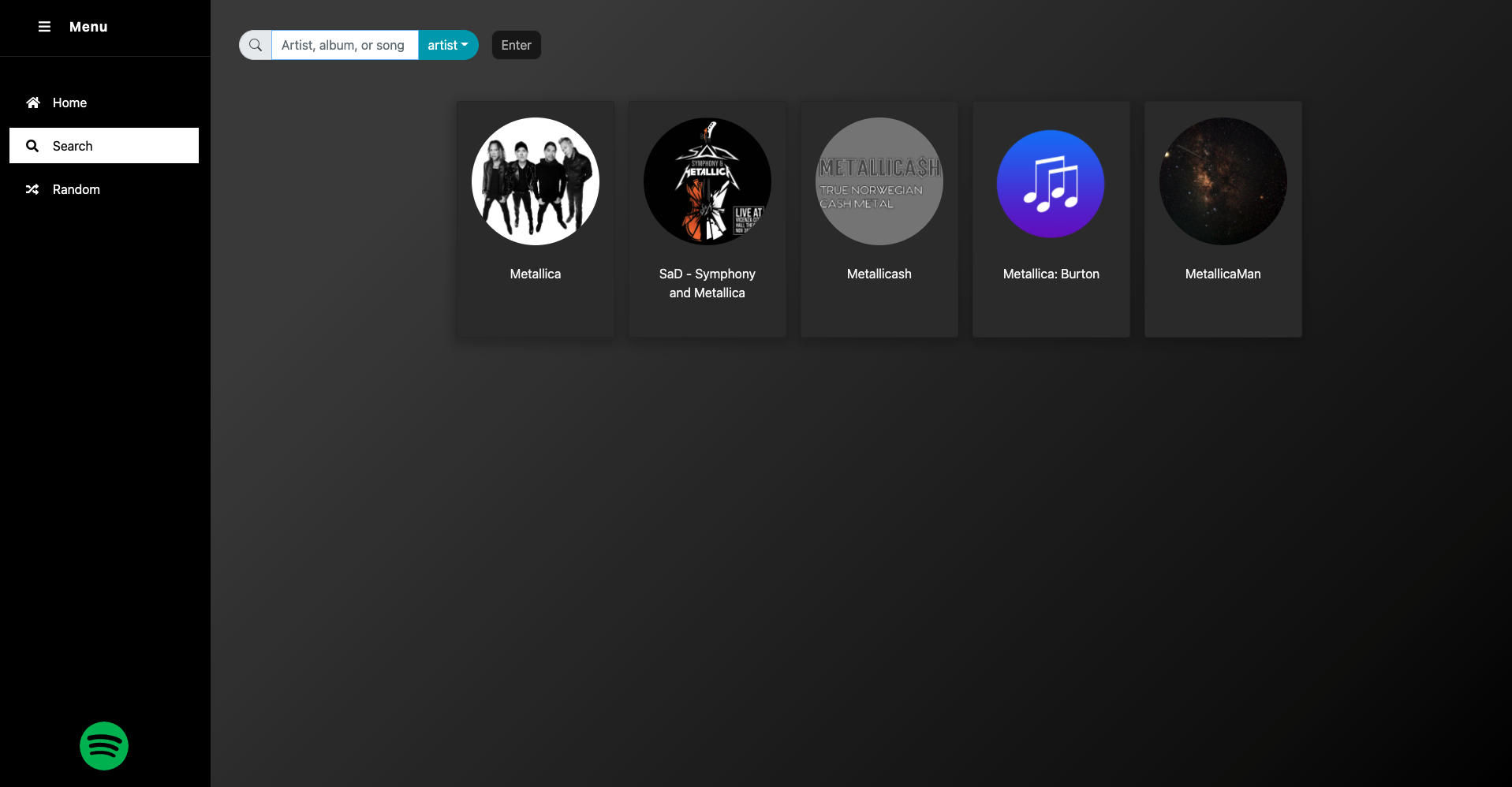GitHub - jvbigio/spotify: Utilizes data from the Spotify API to allow a ...