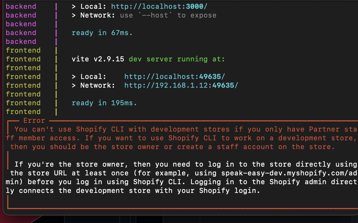 cannot pass login process · Issue #559 · Shopify/cli · GitHub