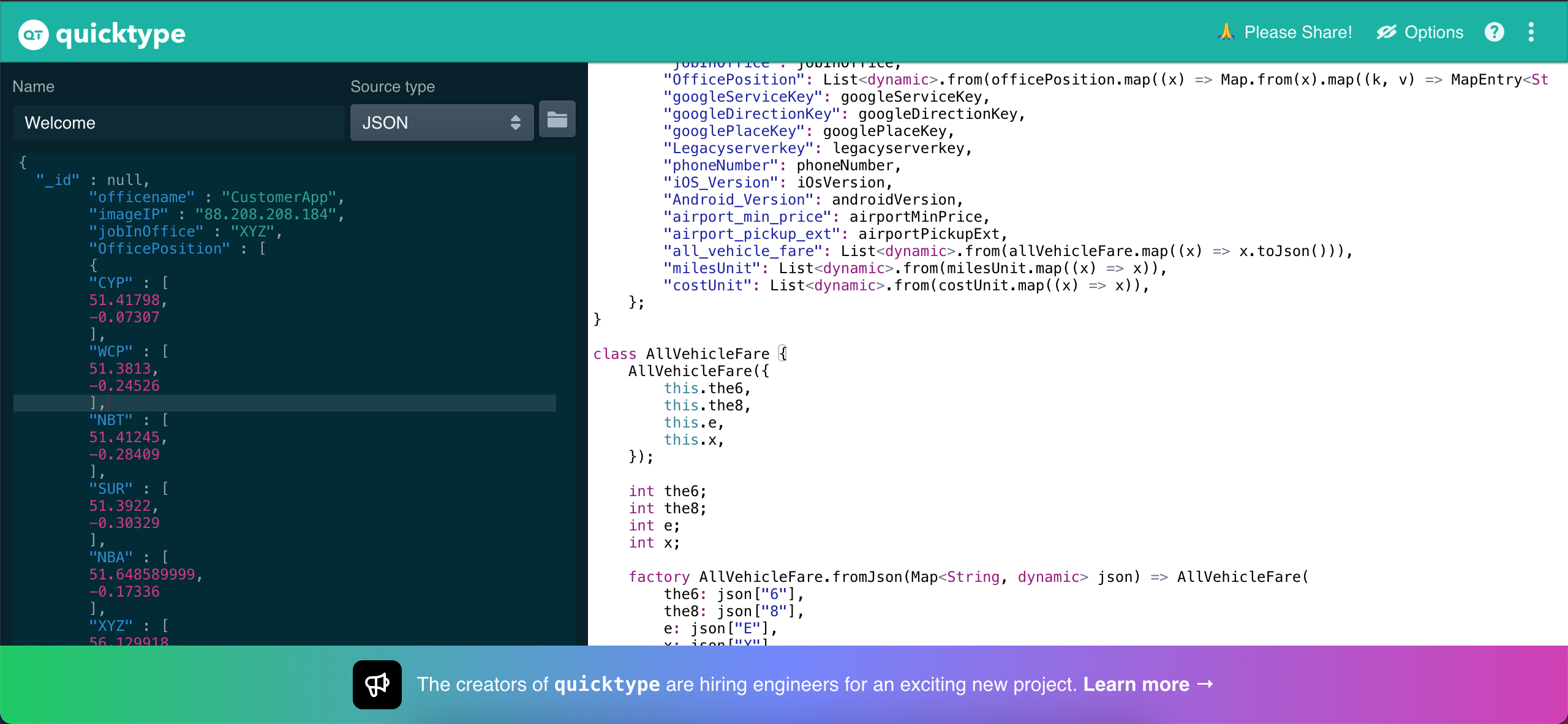 Footer Problem · Issue #1688 · glideapps/quicktype · GitHub
