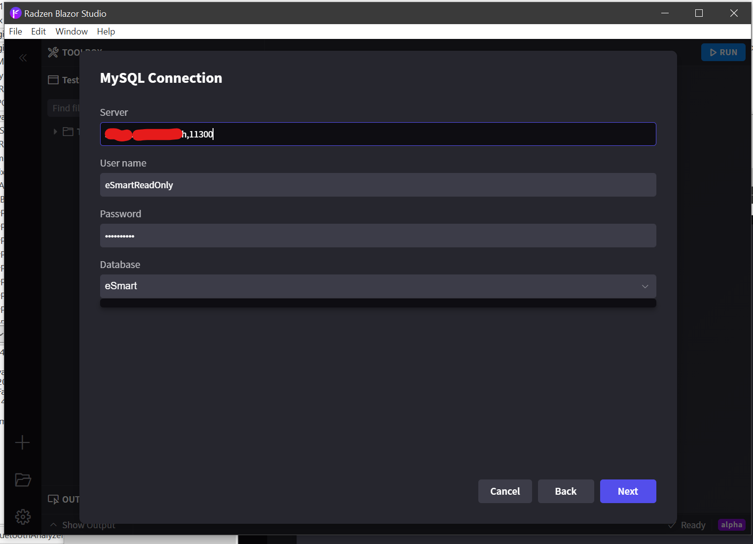 Cannot establish MySQL connection · Issue #50 · radzenhq/radzen-blazor-studio · GitHub
