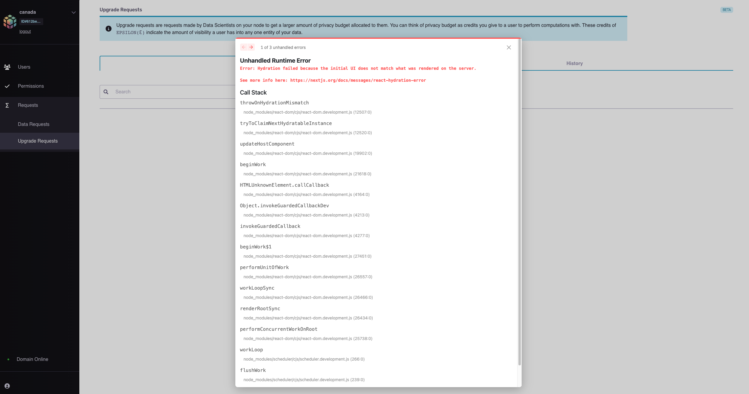 Request Response Fails in UI (Data/Upgrade Requests) · Issue #6947 · OpenMined/PySyft · GitHub