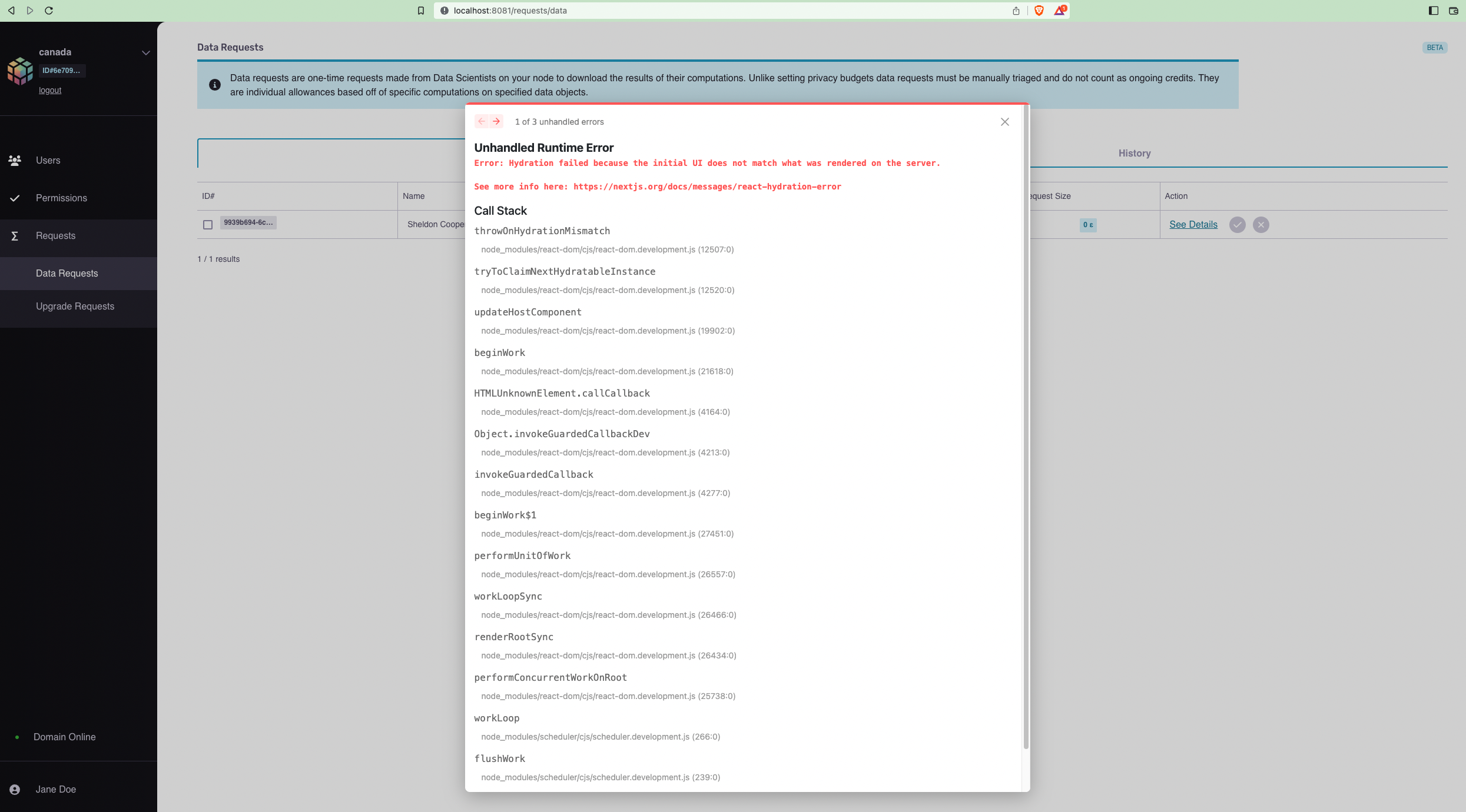 Refreshing PyGrid UI causes Hydration Error · Issue #7155 · OpenMined/PySyft · GitHub