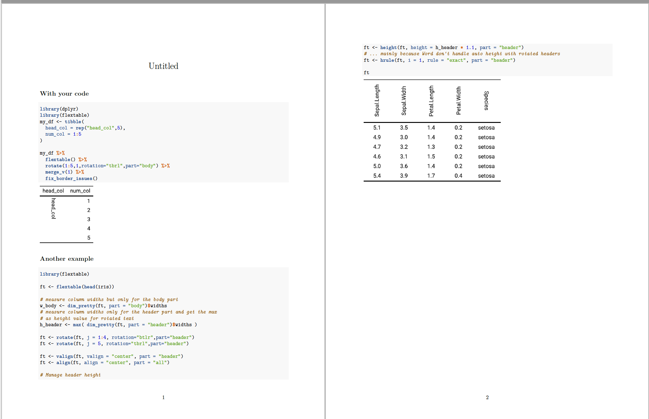 rotate does not work with LaTeX-PDF output · Issue #157 · davidgohel/flextable · GitHub