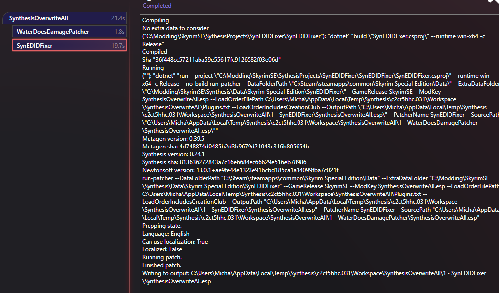 Crash on final output of Synthesis Plugin · Issue #376 · Mutagen-Modding/Synthesis · GitHub