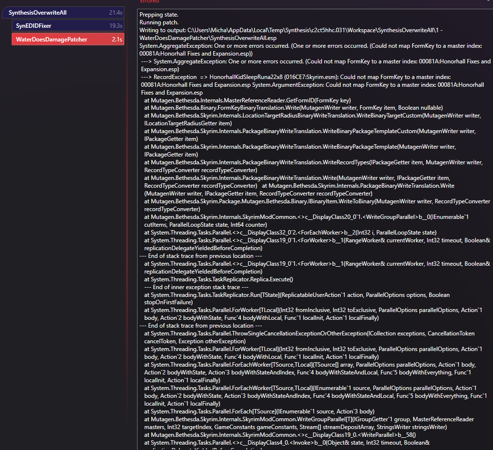 Crash on final output of Synthesis Plugin · Issue #376 · Mutagen-Modding/Synthesis · GitHub