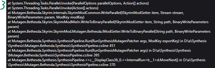 Crash on final output of Synthesis Plugin · Issue #376 · Mutagen-Modding/Synthesis · GitHub