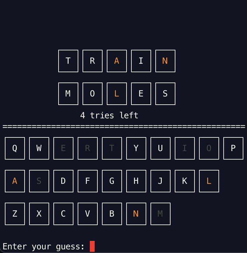 GitHub - oliverlaursen/wordle: Wordle CLI-game made in rust.