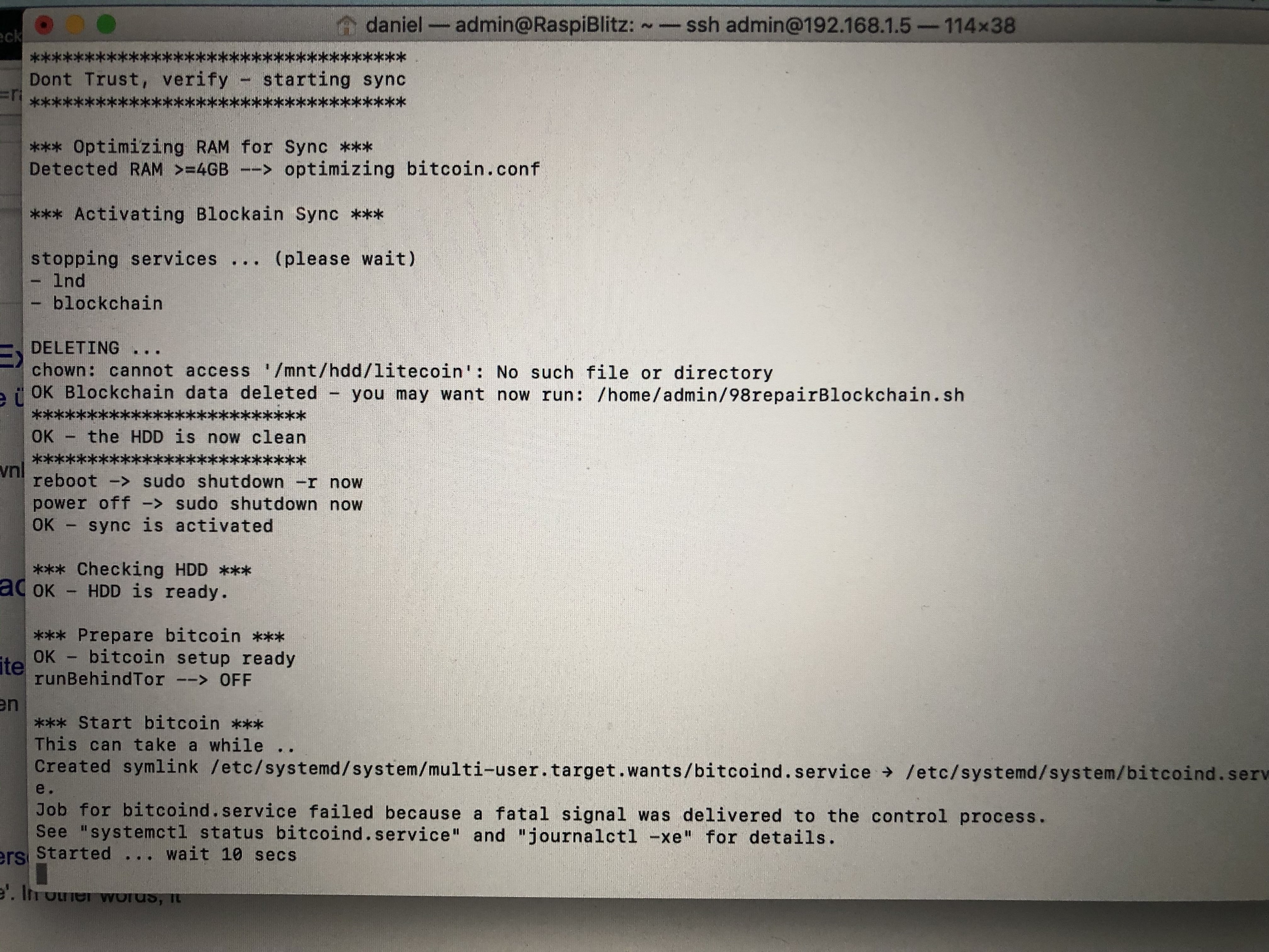 SSH "Connection refused" after reboot · Issue #860 · raspiblitz/raspiblitz · GitHub