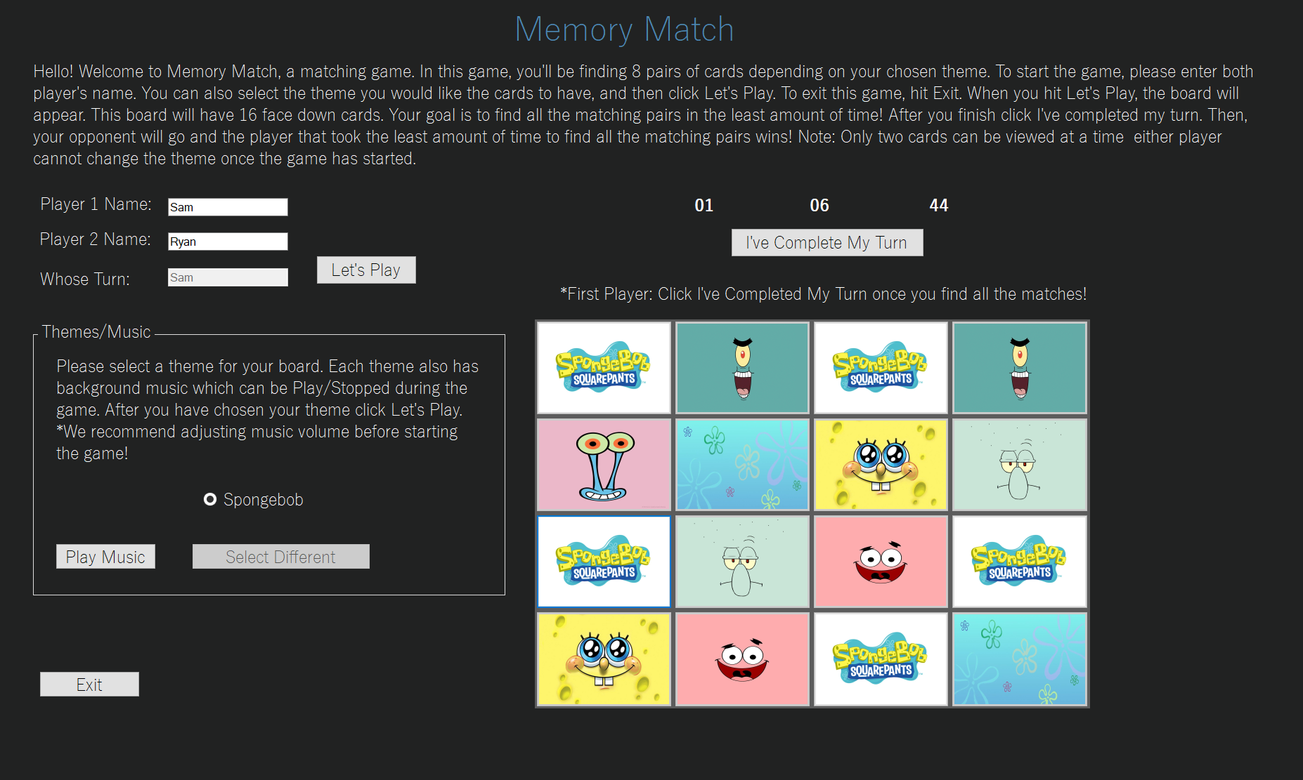 GitHub - charmypatel/MemoryMatch