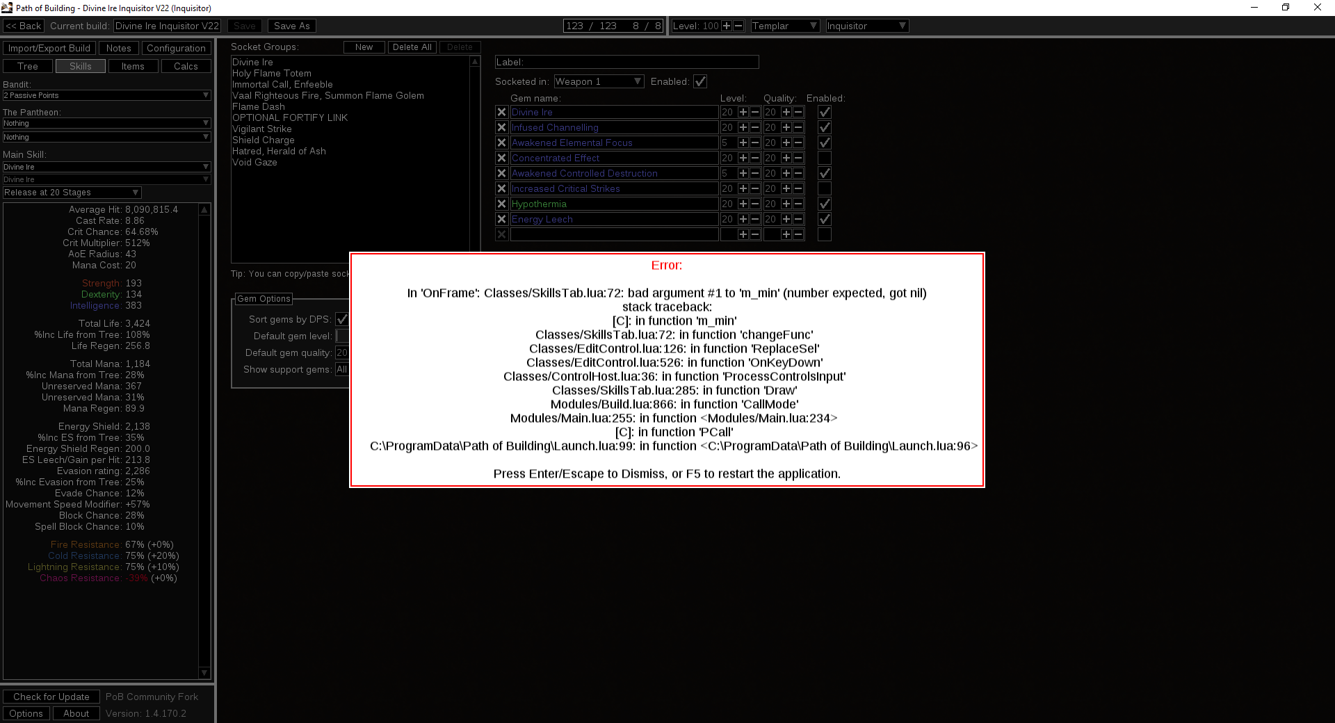 Crash on empty Default gem level or quality · Issue #1130 ...