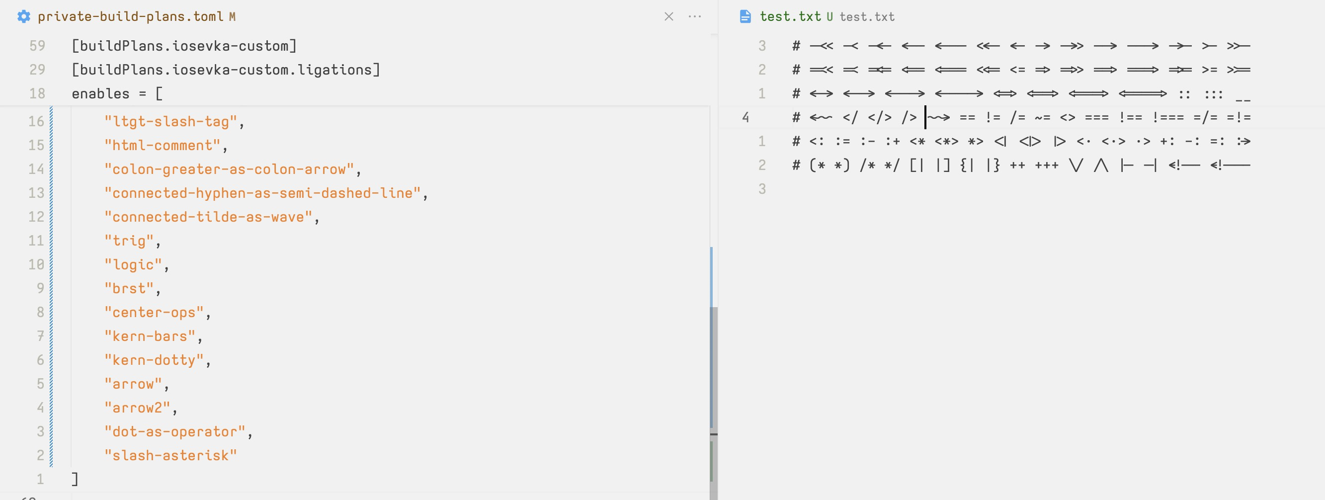 "ltgt-diamond-tag", "ltgt-slash-tag" not included with custom builds · Issue #1450 · be5invis ...