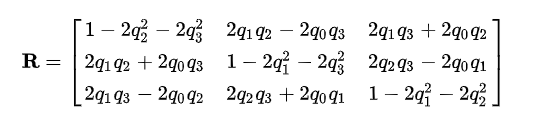 Problem of wrong conversion of quaternion to rotation matrix · Issue ...
