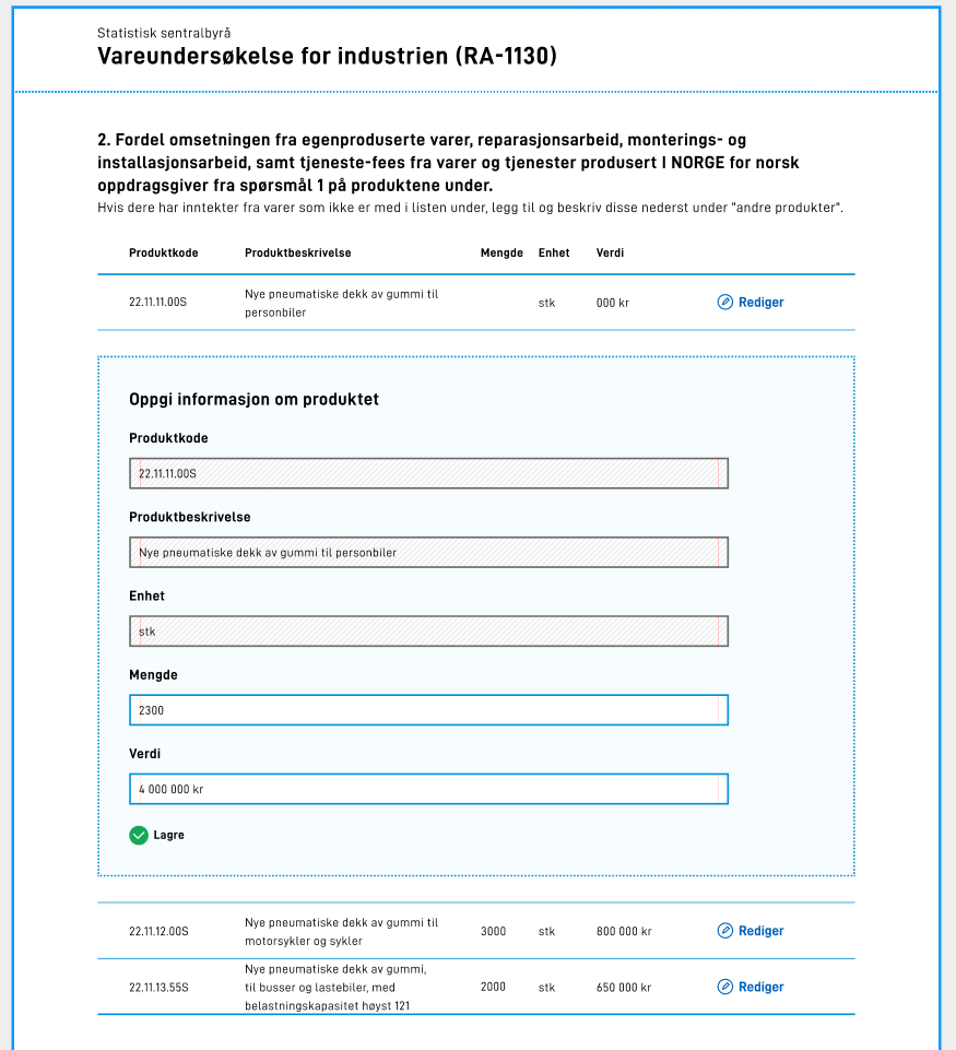 Vareundersøkelse For Industrien Ra 1130 · Issue 55 · Altinn App Migration · Github