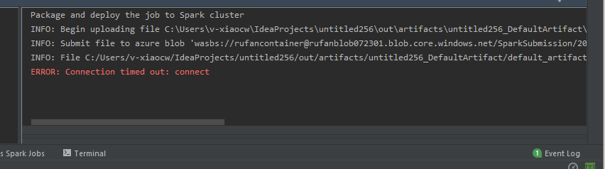 [IntelliJ][EAP][Remotely Run]Remotely run on arcadia failed · Issue #3828 · microsoft/azure ...
