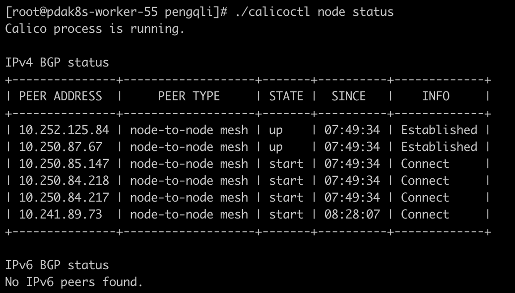 calico use ipipMode, Some node access other node pod is no work , check the calico-node is ...