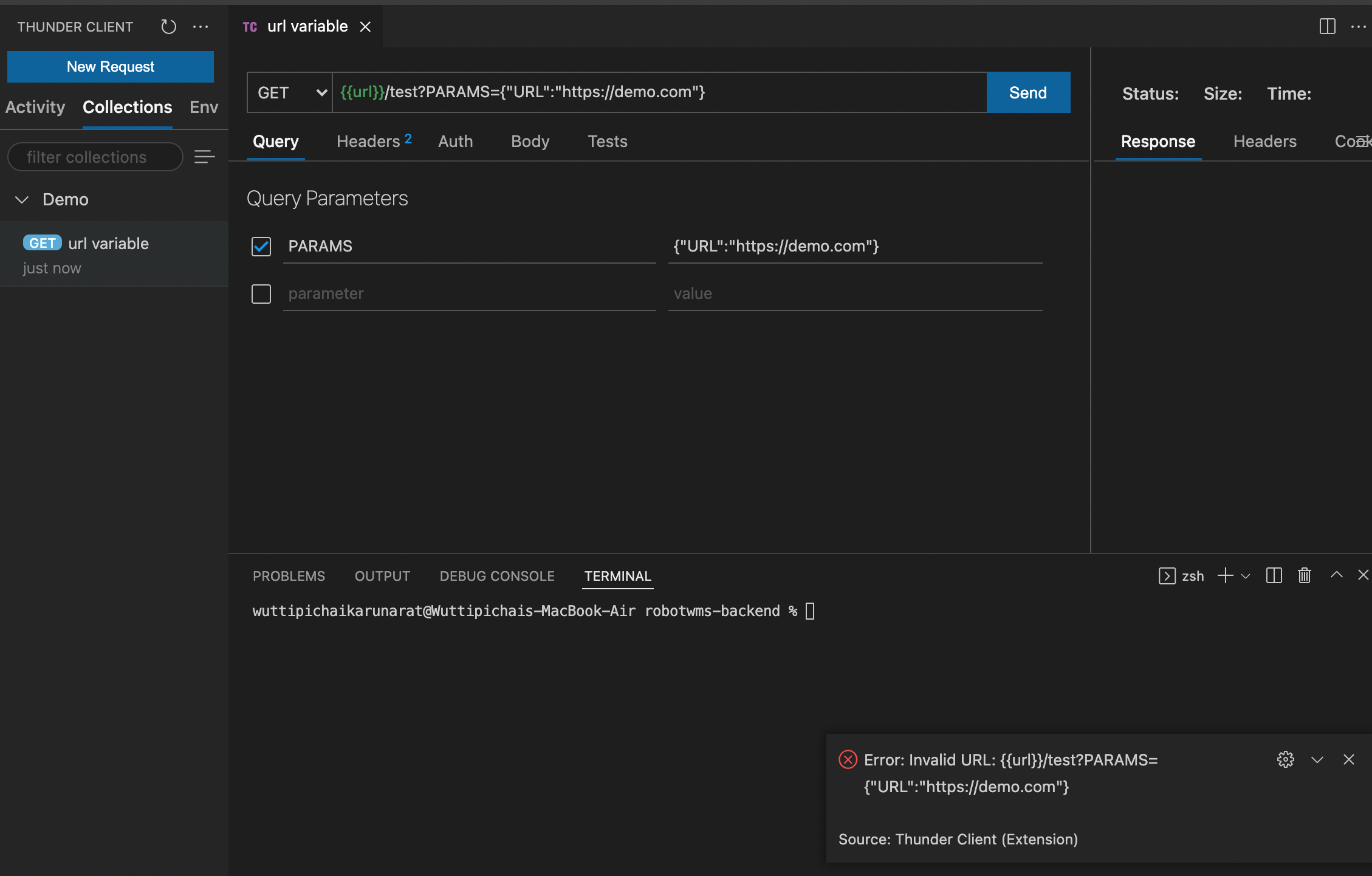 "Error: Invalid URL" Convert To Postman Format · Issue #502 · thunderclient/thunder-client ...