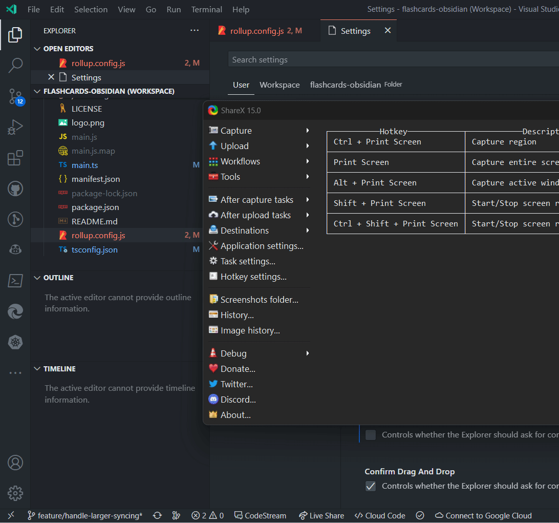 Context menu is rendered in a line instead of options being shown in a ...