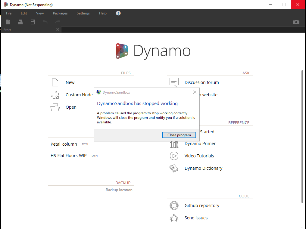 Dynamo Sandbox Cannot Open Dyn Files · Issue 9633 · Dynamodsdynamo · Github 