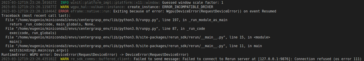 Rerun not working with Integrated Intel graphic card · Issue #1573 · rerun-io/rerun · GitHub