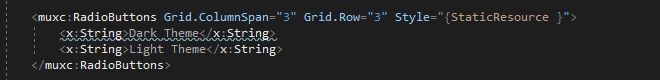 Xls0502 Xaml The Type Radiobuttons Does Not Support Direct Content · Issue 4366 · Microsoft