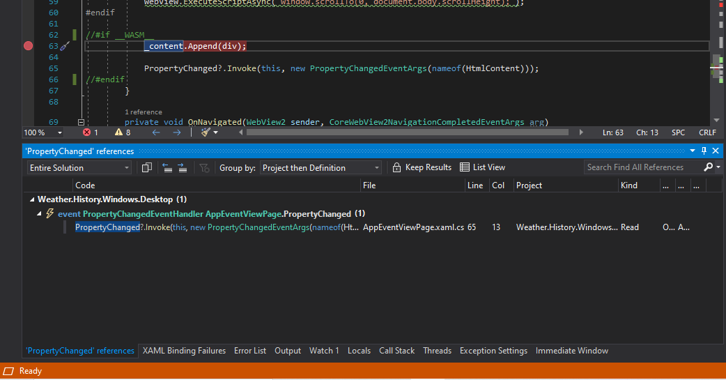PropertyChangedEventHandler remains null · Issue #6061 · unoplatform/uno · GitHub