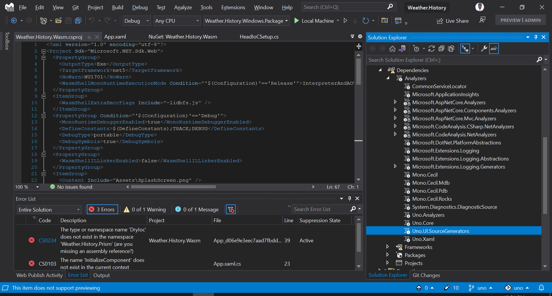 Uno.UI.SourceGenerators generated files not existing on disk? · unoplatform uno · Discussion ...