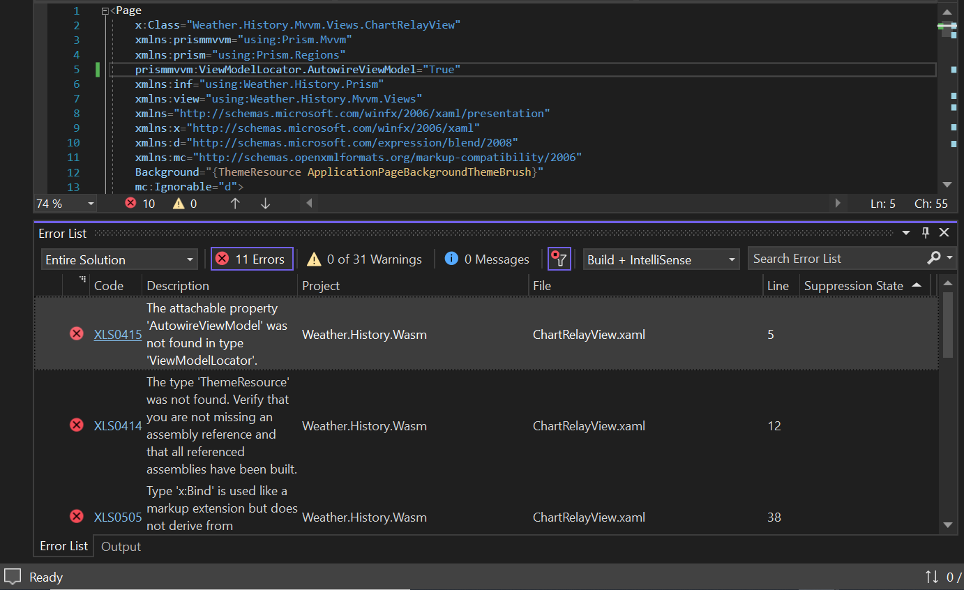 The attachable property 'AutowireViewModel' was not found in type 'ViewModelLocator'. · Issue ...