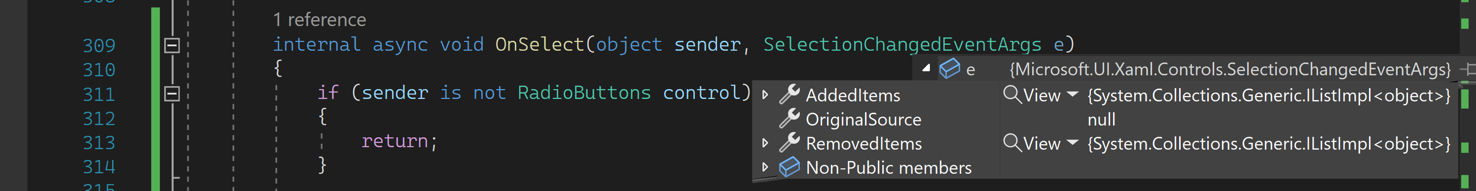 RadioButtons :: SelectionChangedEventArgs.OriginalSource never set ...