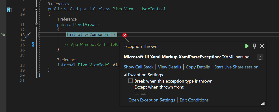 Pivot Control Does Not Work With Appsdk 13 Experimental1 · Issue 8160 · Microsoftmicrosoft Ui