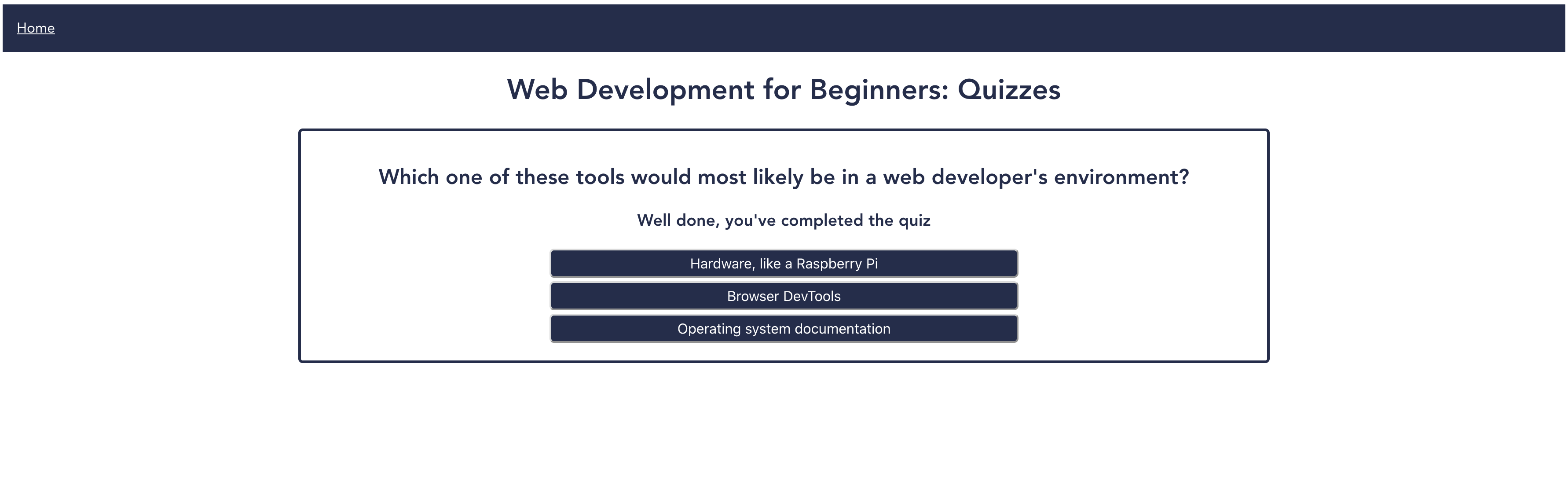 Seeing the last question and options at the end of the quiz · Issue ...