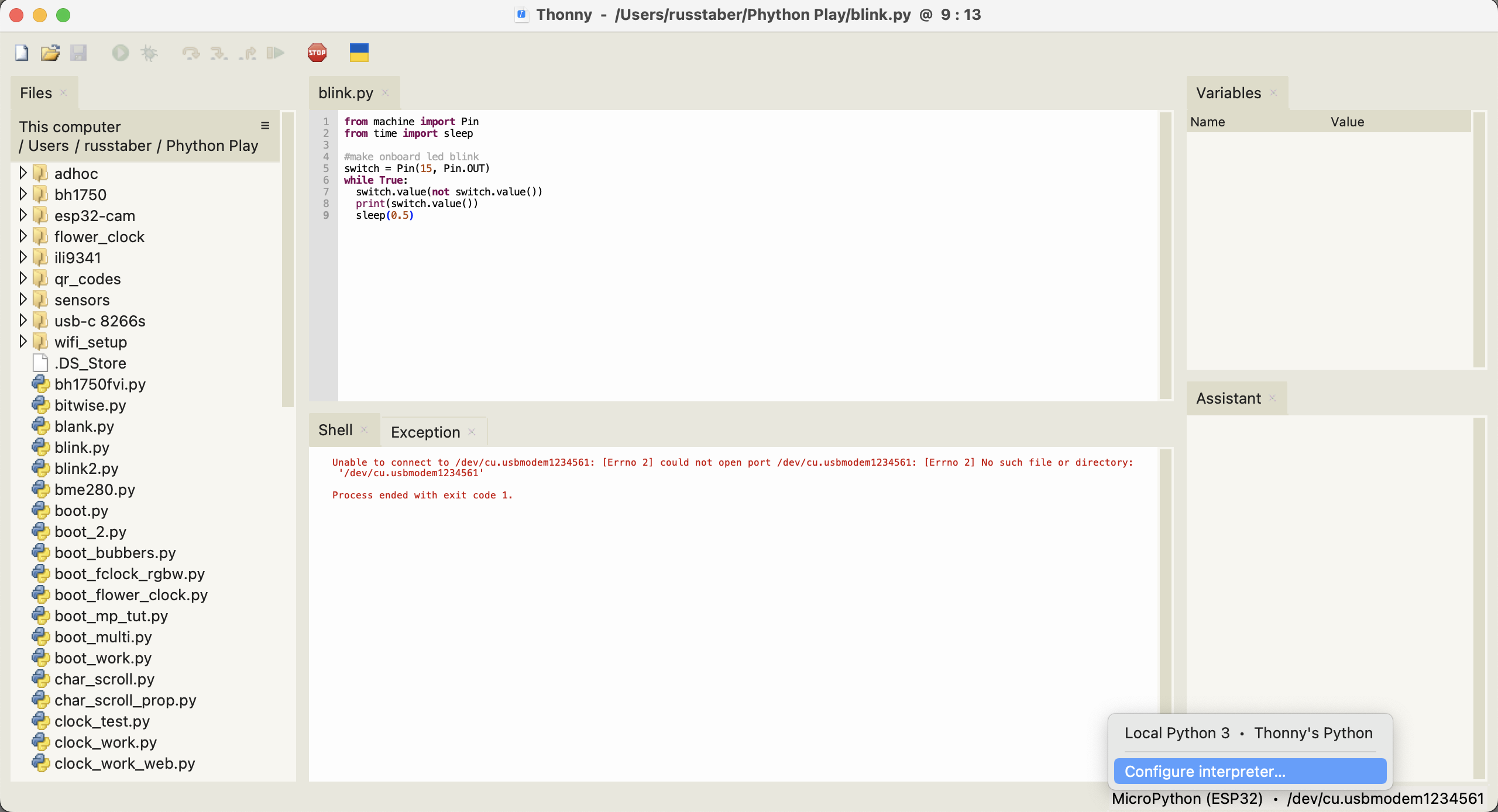 Missing Interpreter tab in 4.1.0b1 Mac build · Issue #2763 · thonny/thonny · GitHub