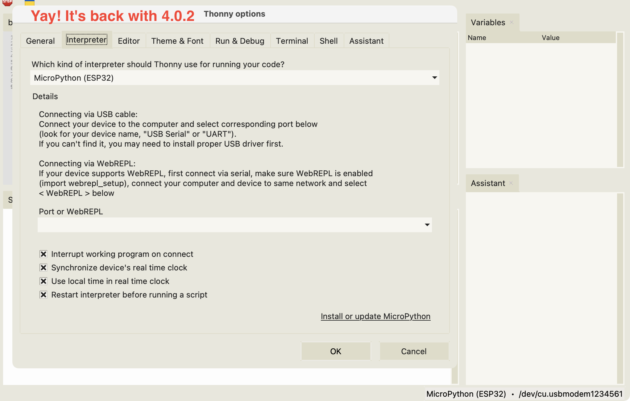 Missing Interpreter Tab In 410b1 Mac Build · Issue 2763 · Thonnythonny · Github