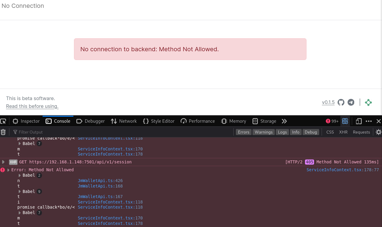 JAM App: No connection to Backend · Issue #3792 · raspiblitz/raspiblitz · GitHub